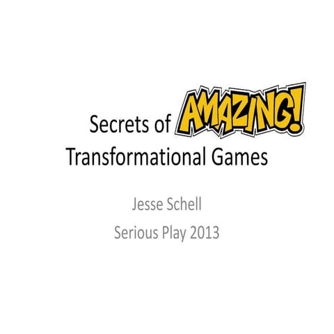 Jesse Schell- Schell Games | PPT