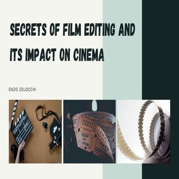 Behind the Frame: Unveiling the Enigma of Film Editing | PDF