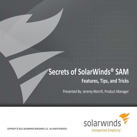 Secrets of SolarWinds SAM | PPTX