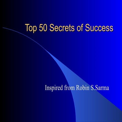Secrets Of Success | PPT