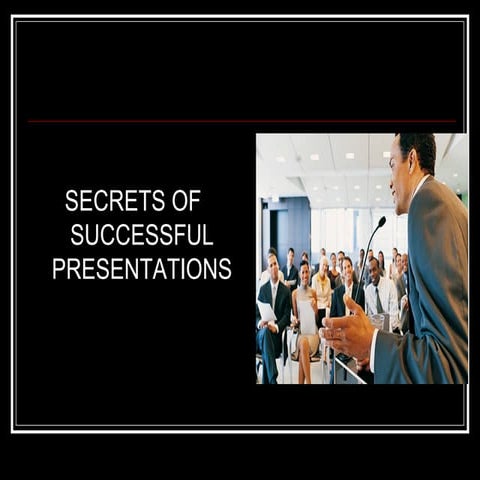 Secrets Of Successful Presentations | PPT