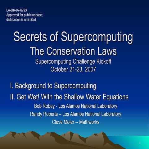 Secrets of supercomputing | PPT