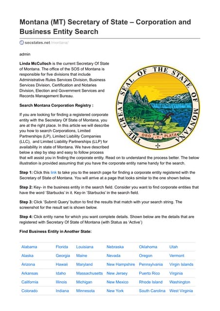 Utah (UT) Secretary of State – Corporation and Business Entity Search