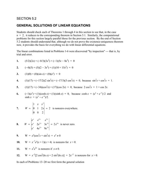 Methods Of Variation Of Parameters Advance Engineering Mathe Mathema