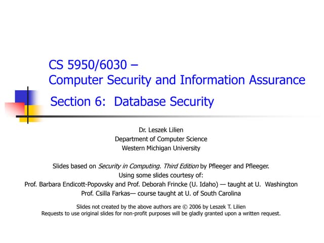 sect6-db_security.ppt sect6-db_security.ppt