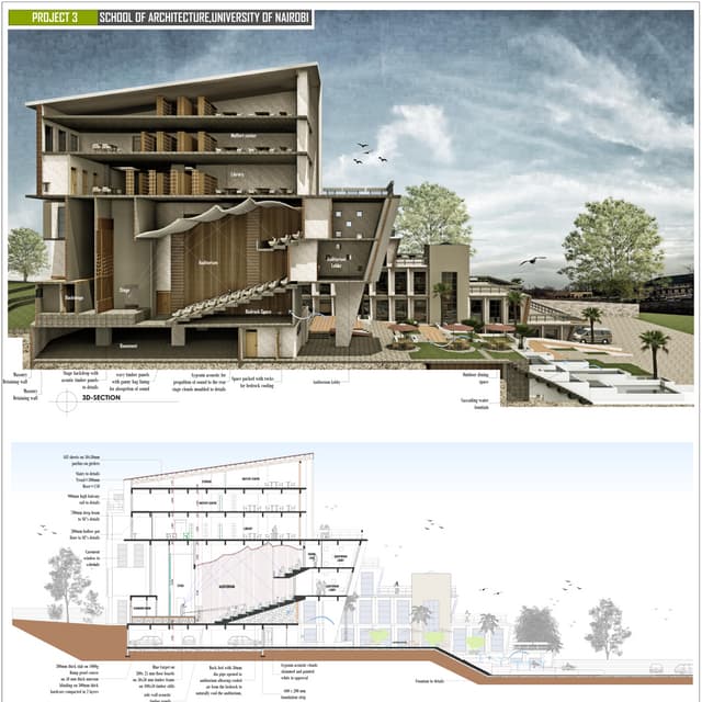 Section-Architecture school University of Nairobi 4th year project 3 | PDF
