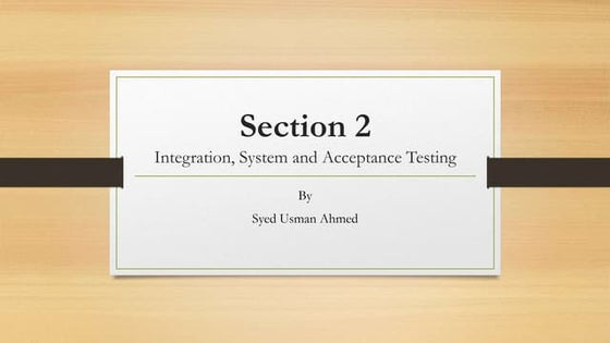 Integration testing | PPT