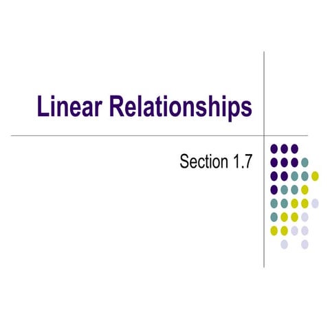 FRCC MAT050 Linear Relationships (Sect 1.7) | PPTX