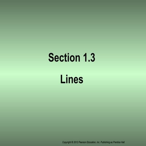 Section 1.3 lines | PPT