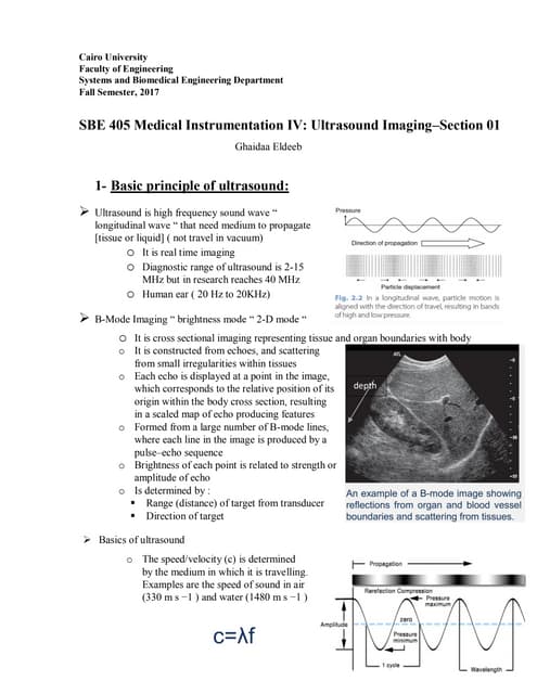Medical Equipment Ultrasound Lecture 2 | PDF