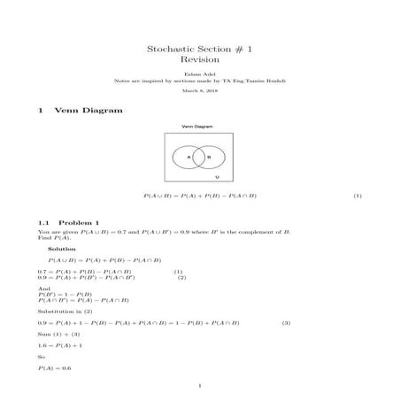 Section1 stochastic | PDF