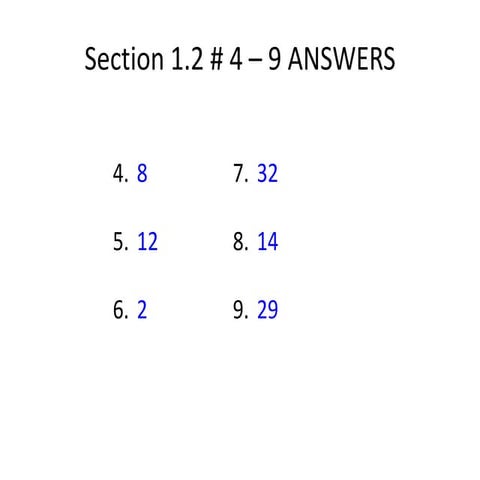 8th Math (Section 1.2 answers) | PPT