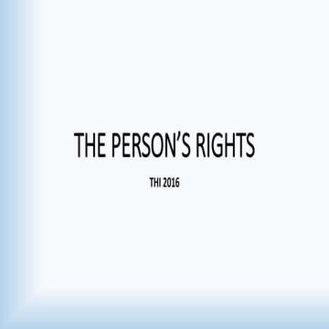 Section 1 the person's rights | PPTX
