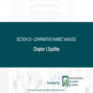 Section 10 - Chapter 1 - Equities - CMT Level 1 2025 Short Notes | PPT