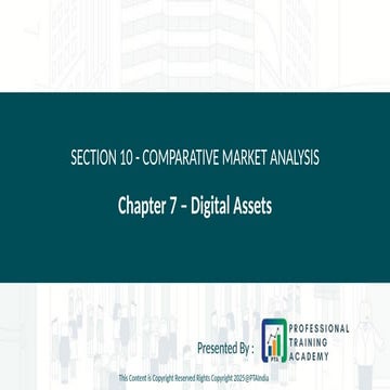 Section 10 - Chapter 7 - Digital Assets - CMT Level 1 2025 Exam Syllabus | PPTX