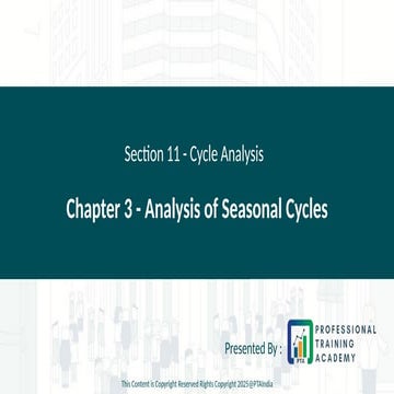 Section 11 - Chapter 3 - Analysis of Seasonal Cycles | PPT