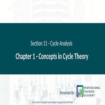Section 11 – Chapter 1 - Concepts in Cycle Theory | PPTX