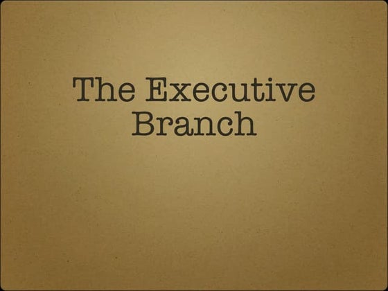 Lesson 6 -Executive Department | PPTX