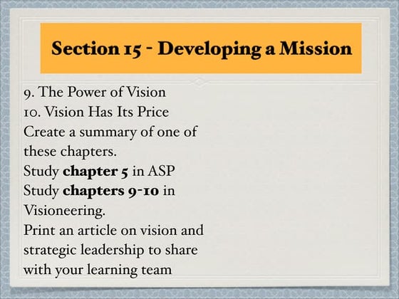 Lead Pastor Vision Statement | PPT