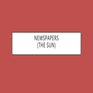 1B Revision Newspapers (The Sun) | PPT
