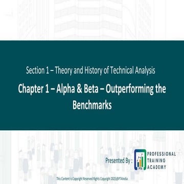 Section 1 – Chapter 1 – Alpha & Beta – Outperforming the benchmarks | PDF