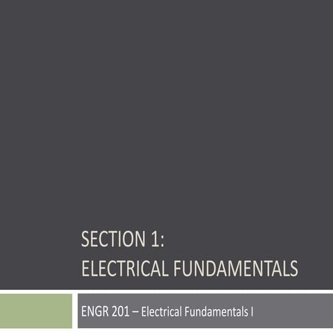 SECTION 1 Electrical Fundamentals ENGINEER | PDF