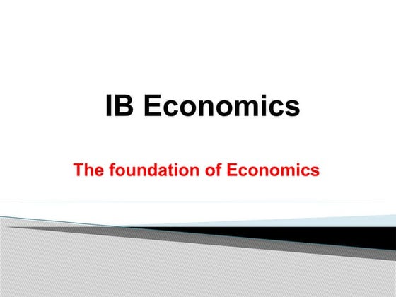 ECONOMICS Module Chapter 1 Part 2 for Freshman 1st Semester Students | PDF