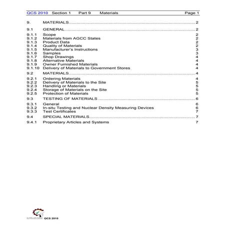 Section 1 part 9 materials | PDF