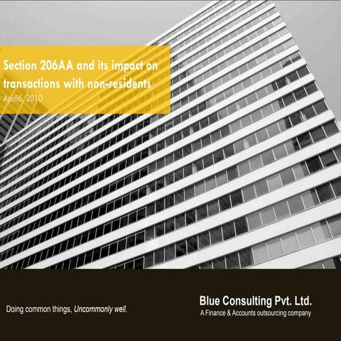 Section 206 AA and its impact on transactions with non-residents(6th ...
