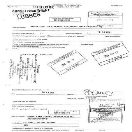Section 21 certificate | PDF
