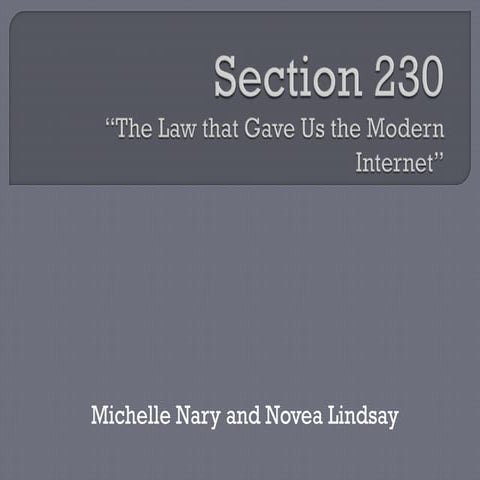 Section 230 | PPTX