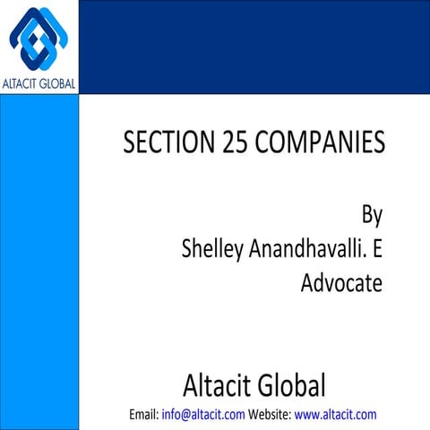 Section 25 companies | PPT