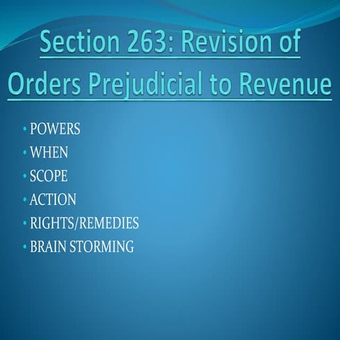 Section 263 | PPT
