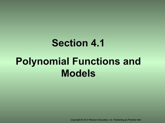 Introduction To Polynomial Functions Pptx Physics Science