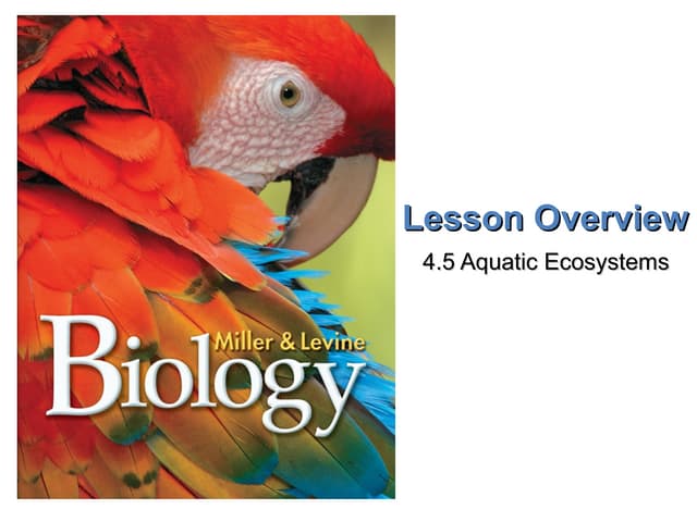 Fresh water and marine ecosystems | PPTX