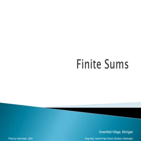 Finite Sums Ppt