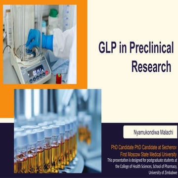 Good Laboratory Practice (GLP) in Preclinical Research: Ethical ...