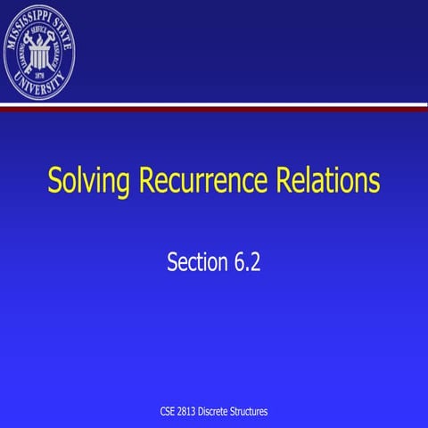 Recurrence section 6.2 of unit 6 explained | PPT