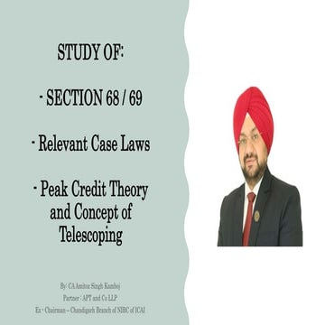 Analysis of Section 68 and 69 of the Income Tax Act, 1961 | PPTX