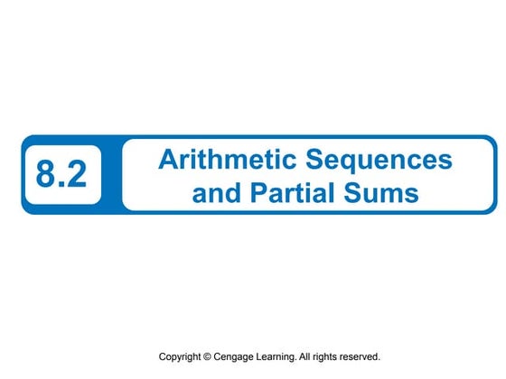 Arithmetic Sequence and Series | PPTX | Physics | Science