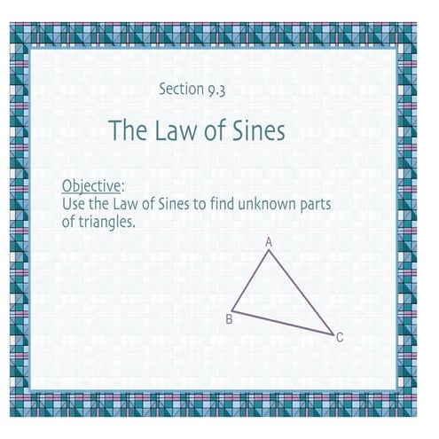 Law of sines | PPTX
