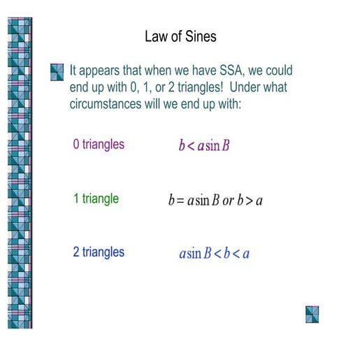 6.1 Law of Sines Ambiguous Case | PPTX