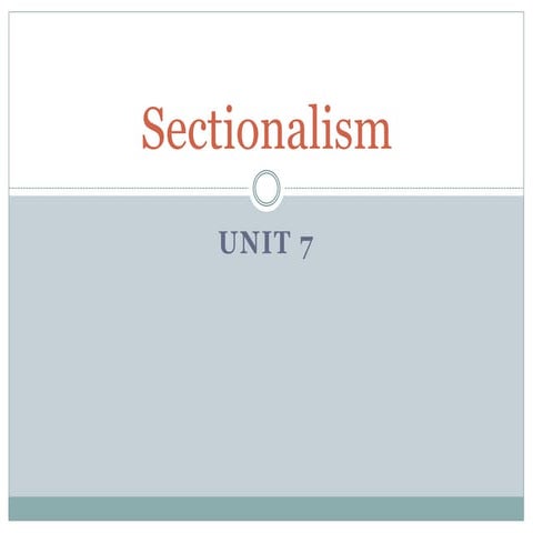 Sectionalism | PPT