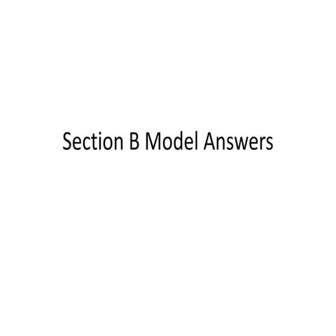 Section b model answers | PPT