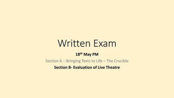 GCSE Drama: Live Performance Evaluation- structuring your responses and ...
