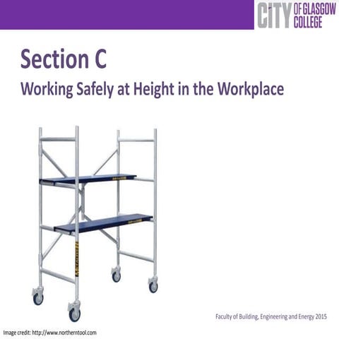 Working Safely at Height in the Workplace | PPTX