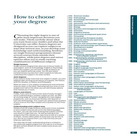 University of Sussex undergraduate prospectus: How To Choose your ...