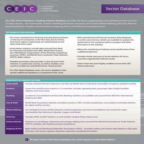 CEIC Sector Database | PDF