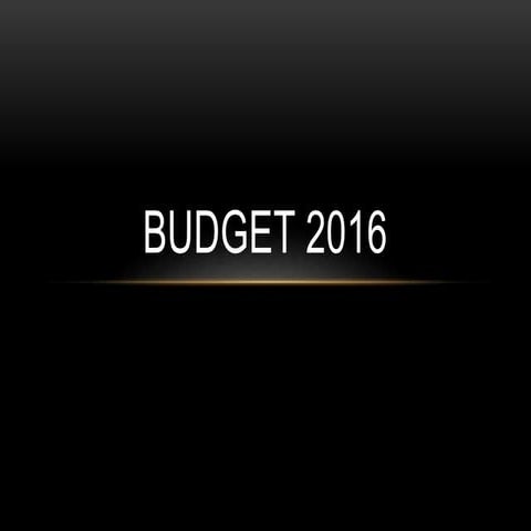 Sectoral analysis of budget 2016 | PPT