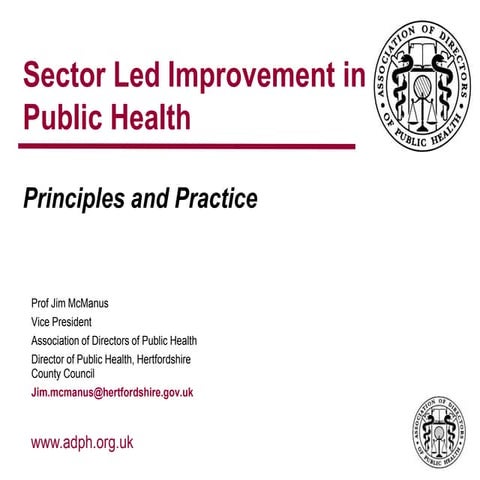Sector led improvement in public health | PPT